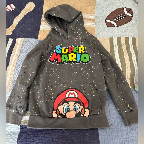 jumping beans | Shirts & Tops | Super Mario Confetti Hoodie | Poshmark